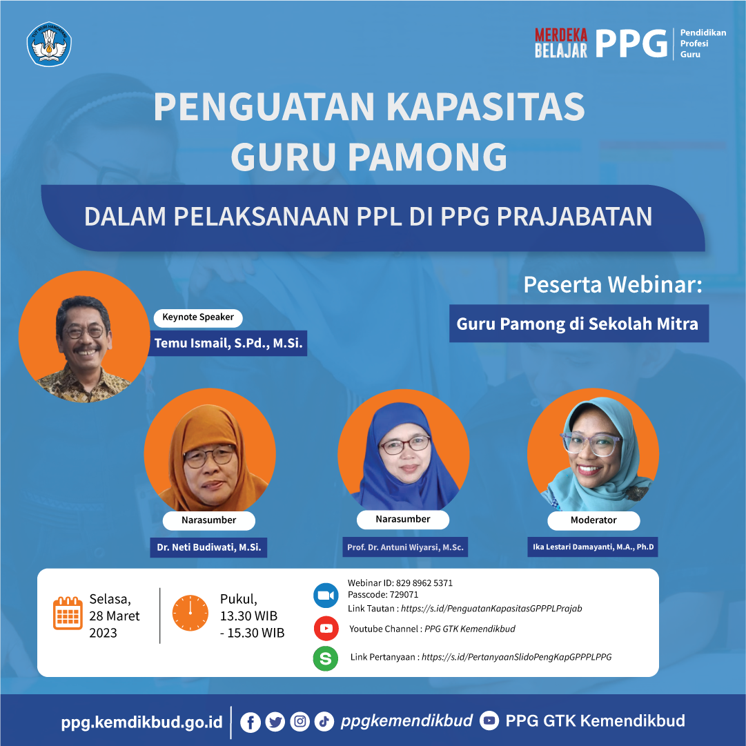 Penguatan Kapasitas Guru Pamong dalam Pelaksanaan PPL di PPG Prajabatan ...