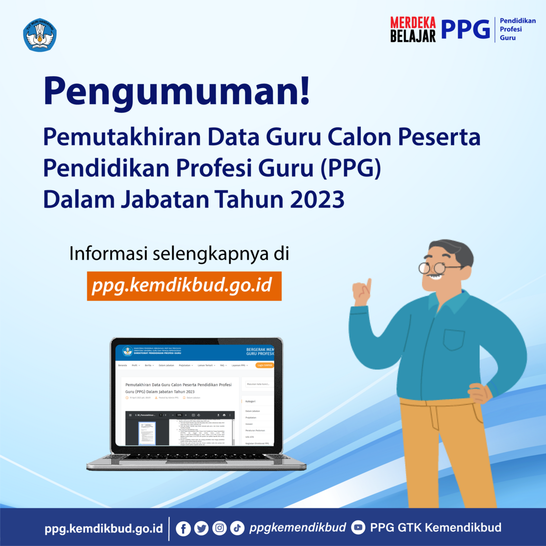 Pemutakhiran Data Guru Calon Peserta Pendidikan Profesi Guru (PPG ...